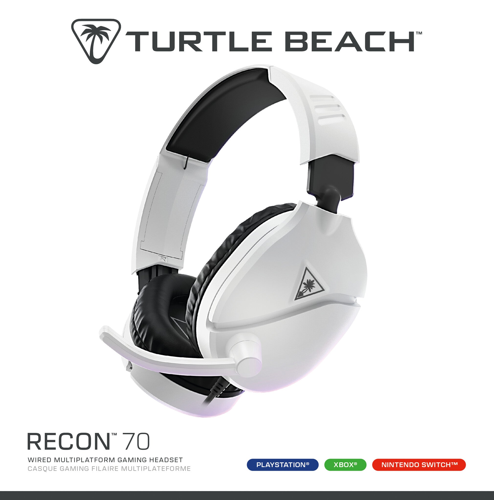 Turtle Beach Recon 70 Wired Gaming Headset for PS4 PS5 in White Clove Technology